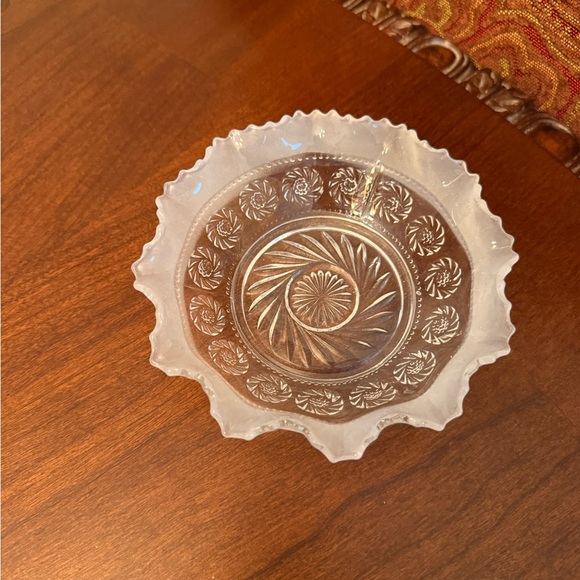 Accents | Vintage 193s Bagley Frosted Glass Bowl Katherine Pattern ...
